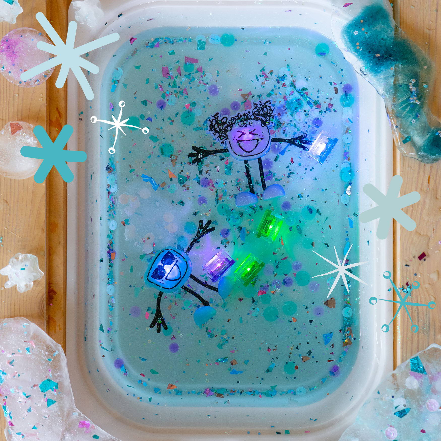 Northern Lights Sensory Play Activity – Glo Pals