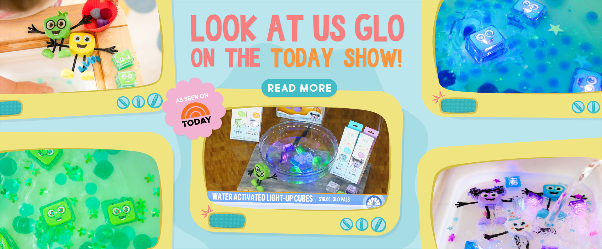 Glo Pals - Light Up Sensory Bath Toys and Cubes