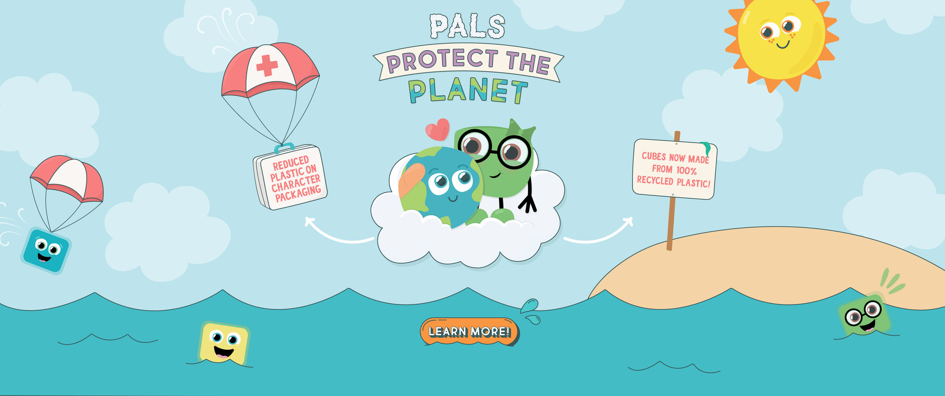 Glo Pals - Light Up Sensory Bath Toys and Cubes